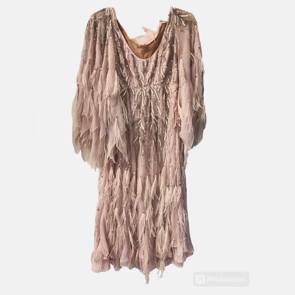 Ruben Paris | Dresses | Ruben Paris Luxury Dusty Pink Beaded Gatsby ...